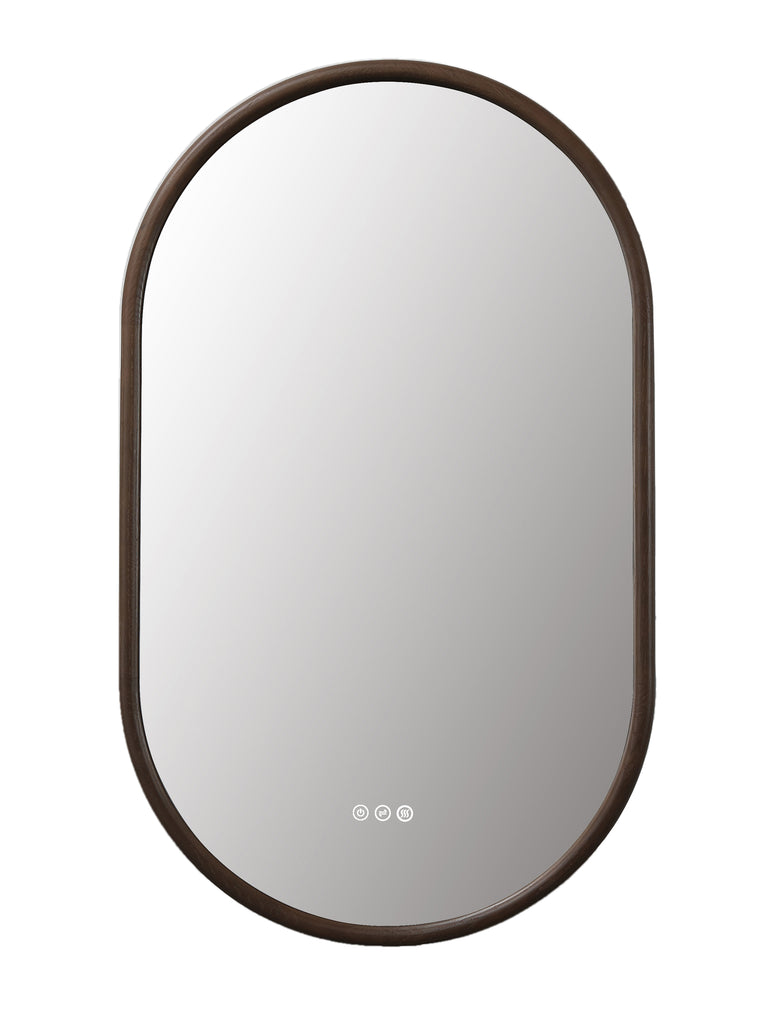 Mirror ZEN 24-inch Chestnut Oak (with LED Lighting) – kartonrepublic