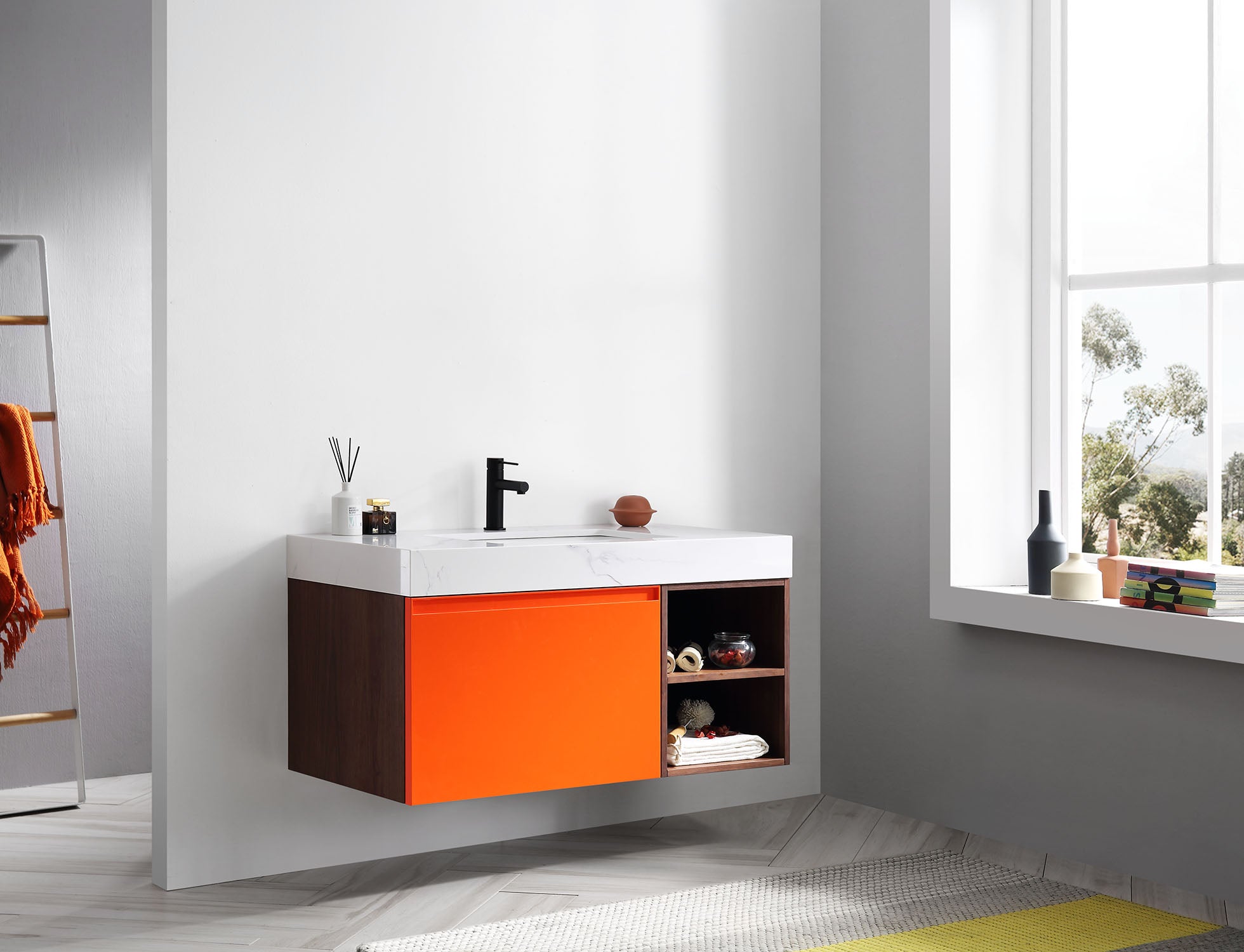 Red Bathroom Vanity Units